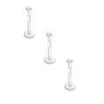 Body Jewelry 16G Clear Bioflex Body Piercing Retainers, 3 pcs, Hypo ...