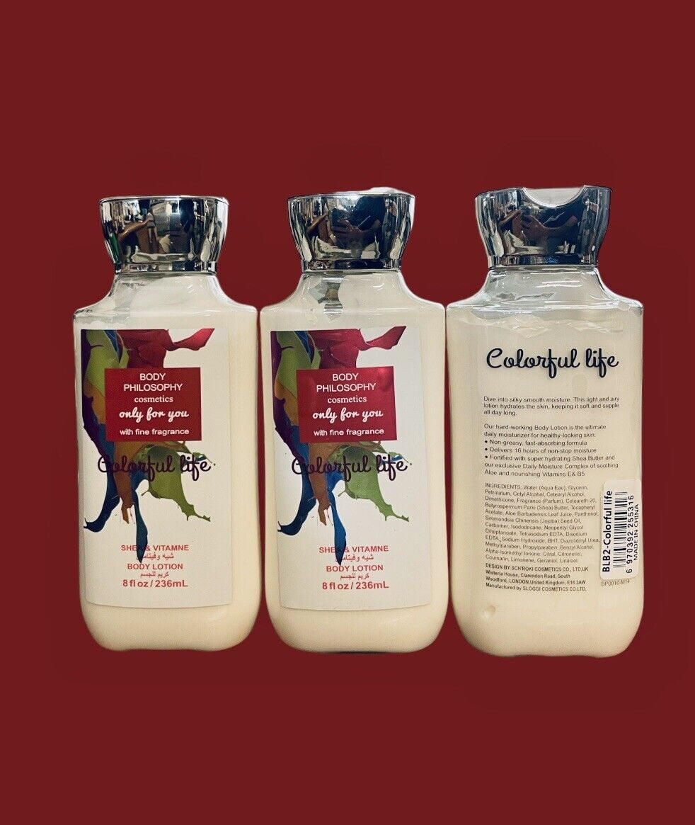 Body Philosophy Body Lotion Colorful Life Shea And Vitamin 3 Packs
