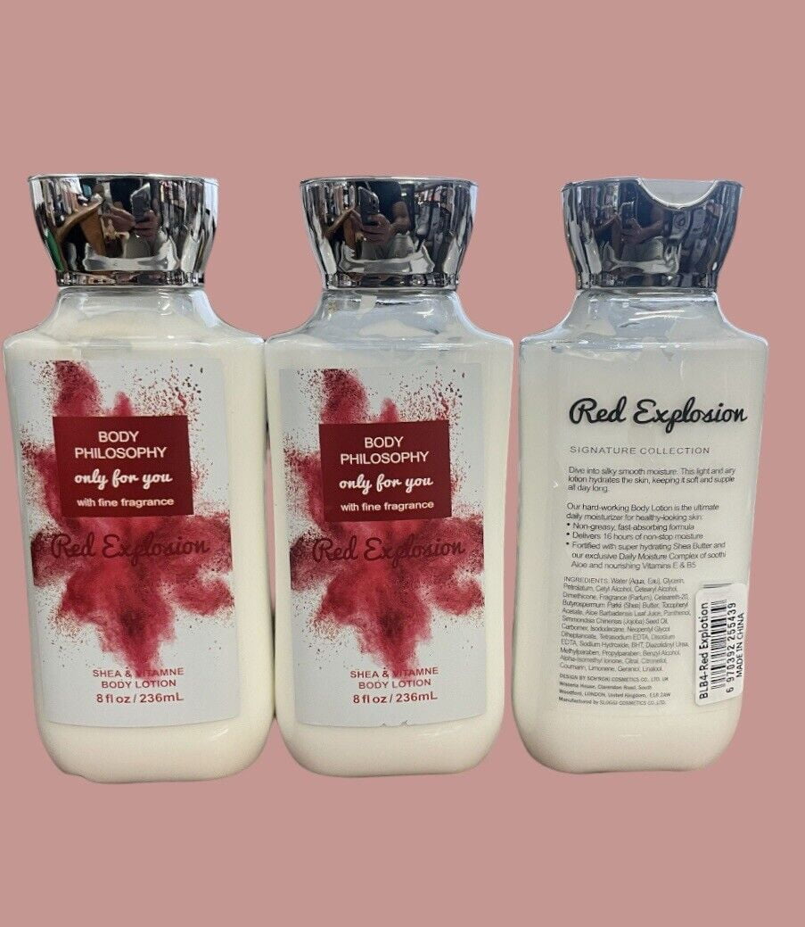 BODY PHILOSOPHY BODY LOTION Red Explotion SHEA & Vitamin ( 3 Packs ...