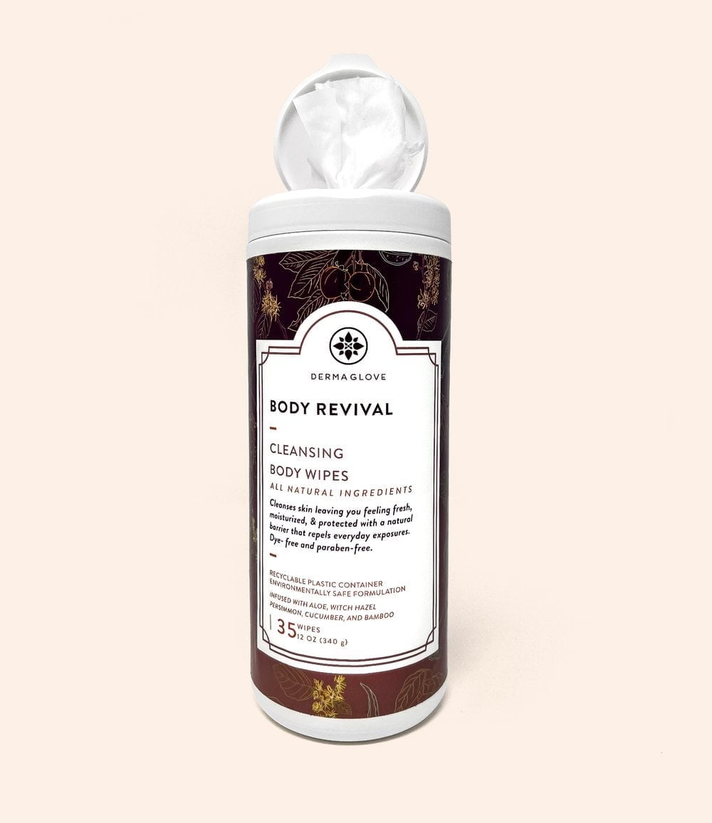BODY REVIVAL WIPES by DERMAGLOVE - Full Body Cleansing and Revitalizing ...