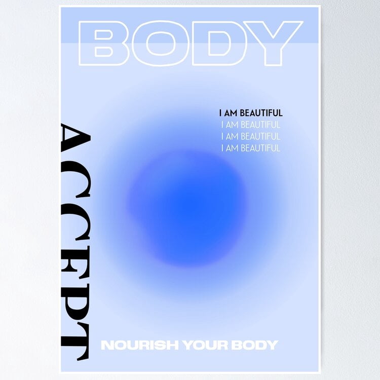 BODY Spiritual Gradient Energy Aura Blue UNFRAMED Poster, 24x36 ...