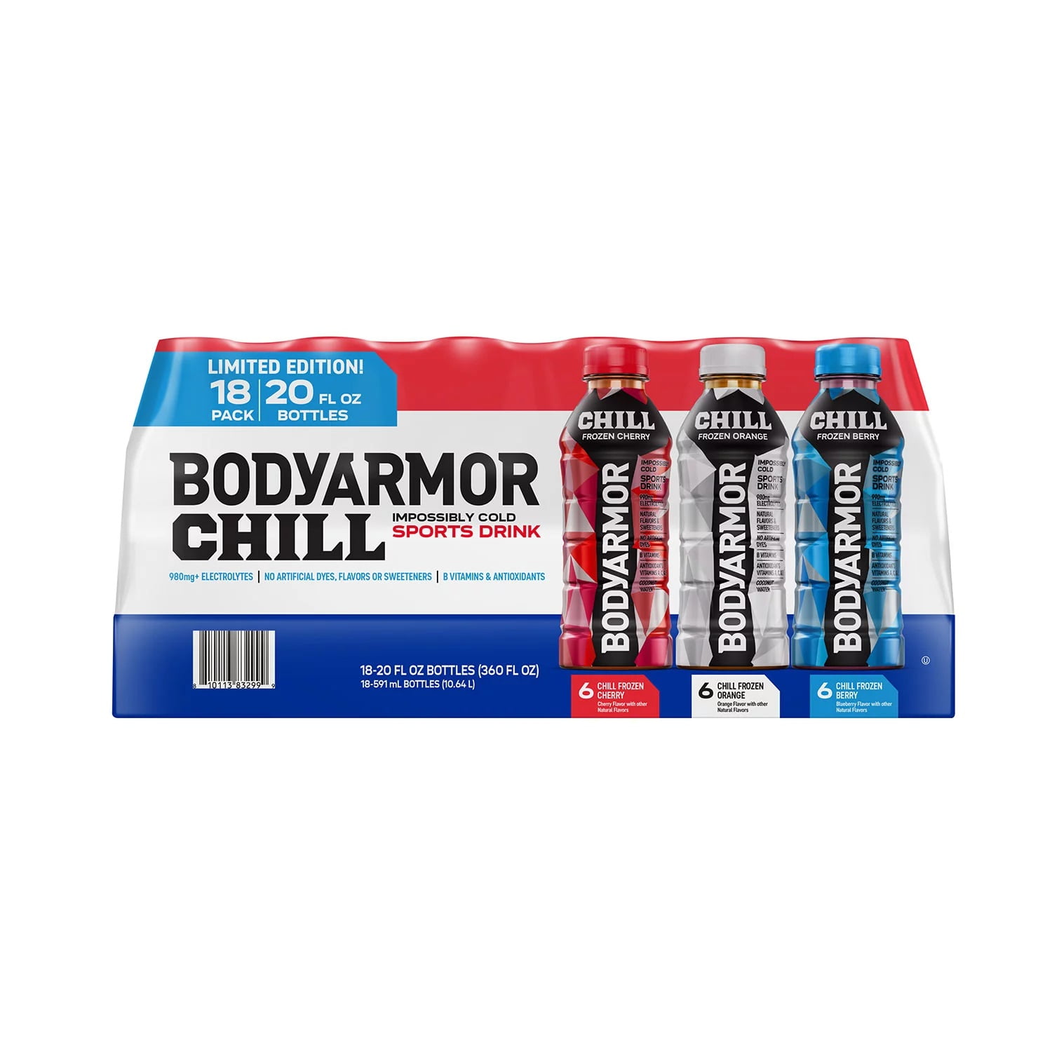 BODYARMOR CHILL Sports Drink Variety Pack, 20 Fluid Ounce (Pack of 18 ...