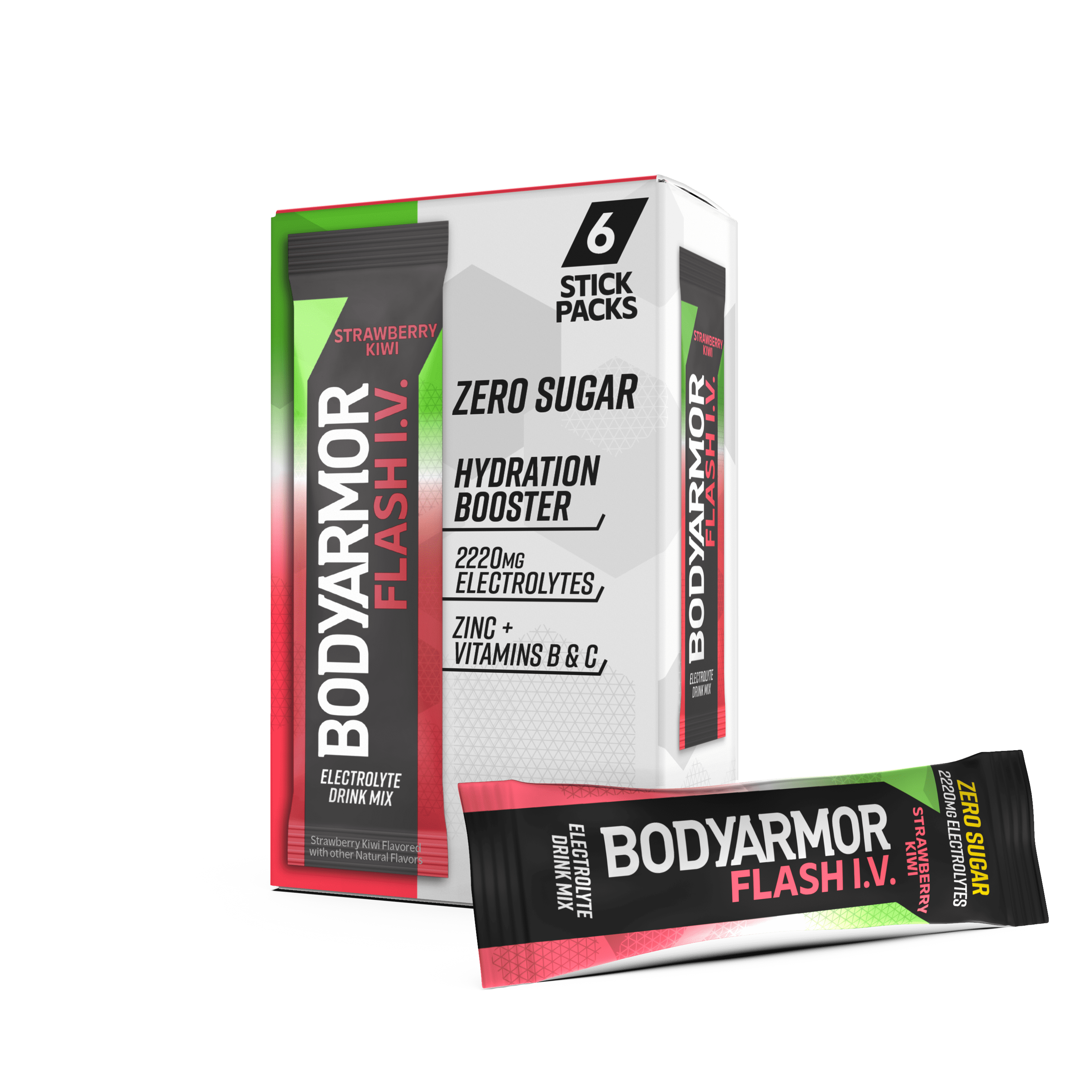 BODYARMOR Flash I.V. Electrolyte Powder Sticks, Zero Sugar Drink Mix ...