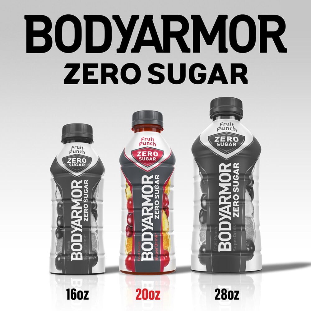 BODYARMOR Fruit Punch Zero Sugar Sports Drink Bottles - 6 bottles / 20 ...