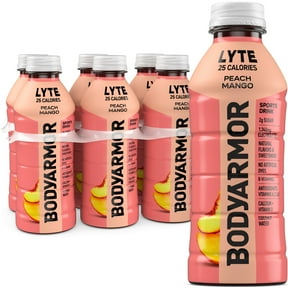 BODYARMOR Lyte Peach Mango Electrolyte Sports Drink, 28 fl oz Bottle ...