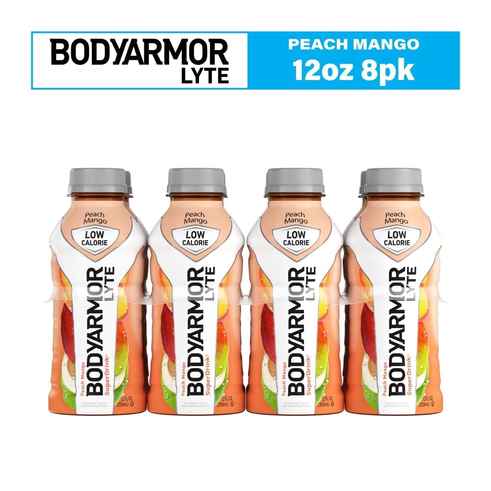 BODYARMOR Lyte Peach Mango Sports Drink Bottles 8 bottles / 12 fl oz ...