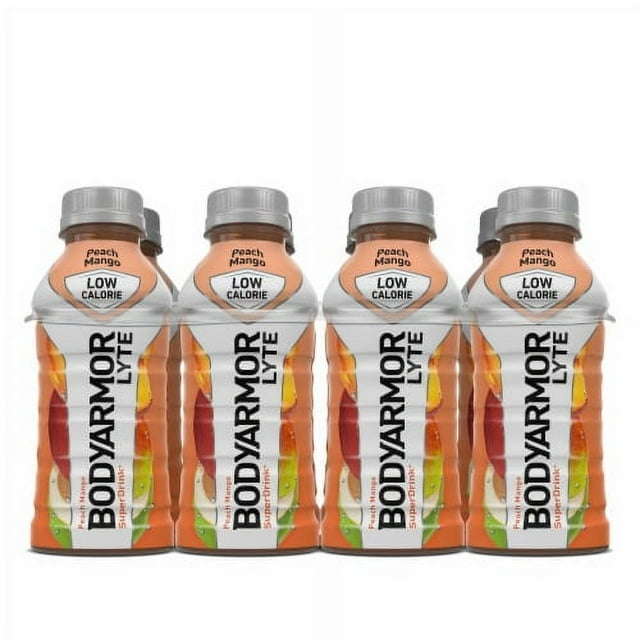 BODYARMOR Lyte Peach Mango Sports Drink - 12 fl oz - 8 bottles ...