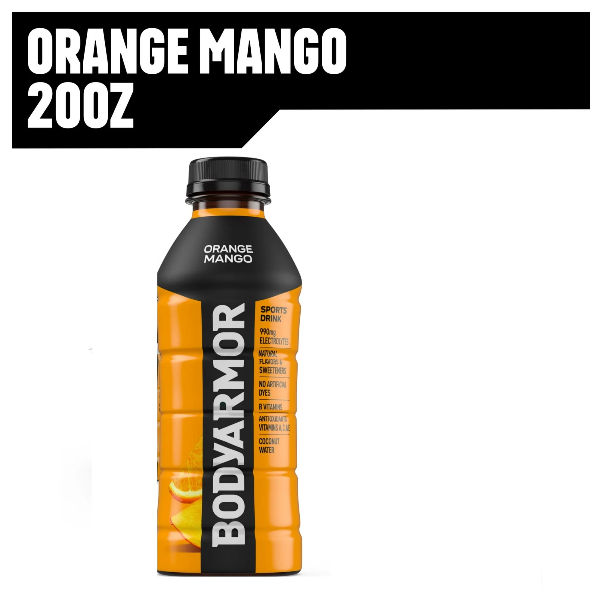 BODYARMOR Orange Mango Electrolyte Sports Drink, 20 fl oz - Walmart.com