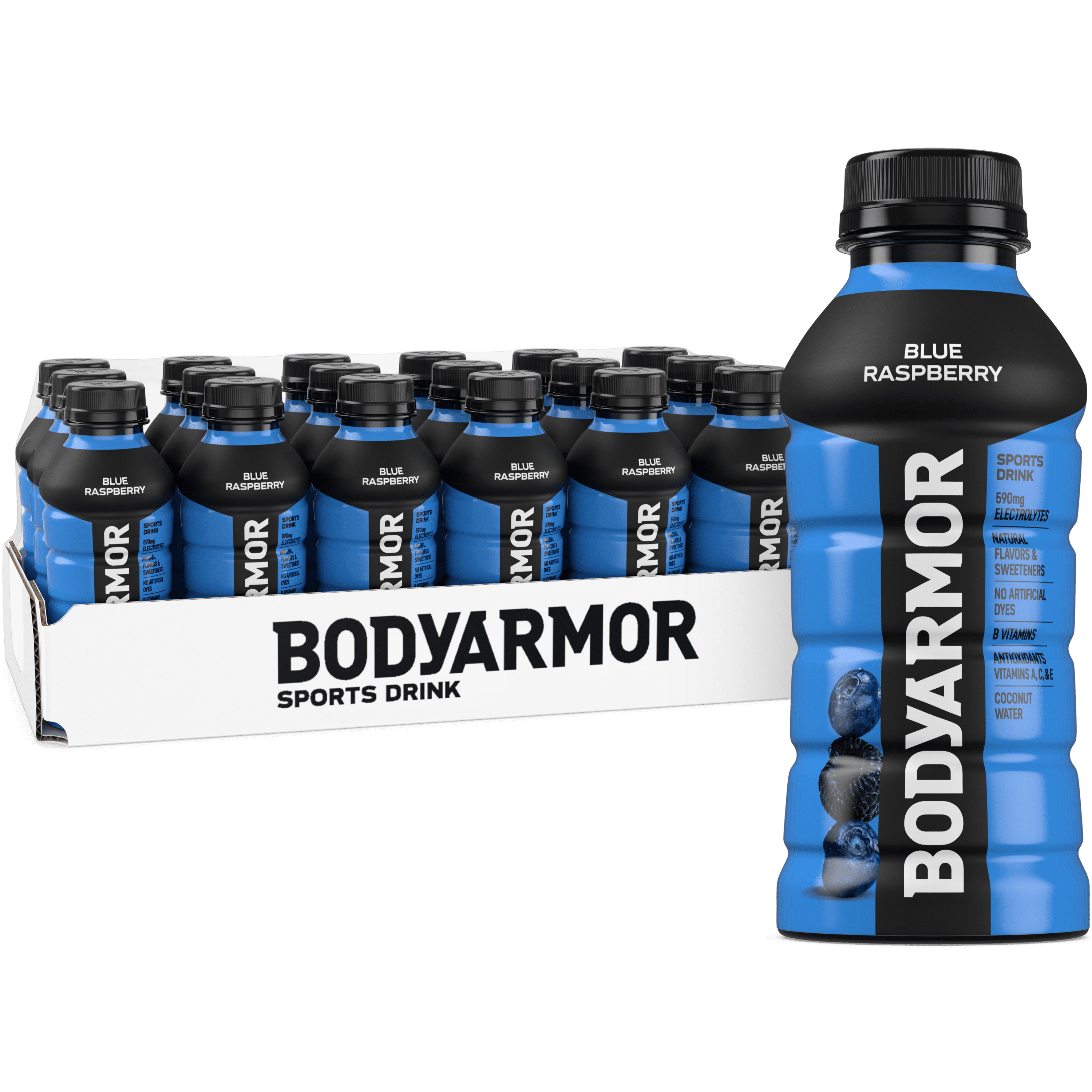BODYARMOR Sports Drink Blue Raspberry, 12 fl oz, 18 Pack - Walmart.com