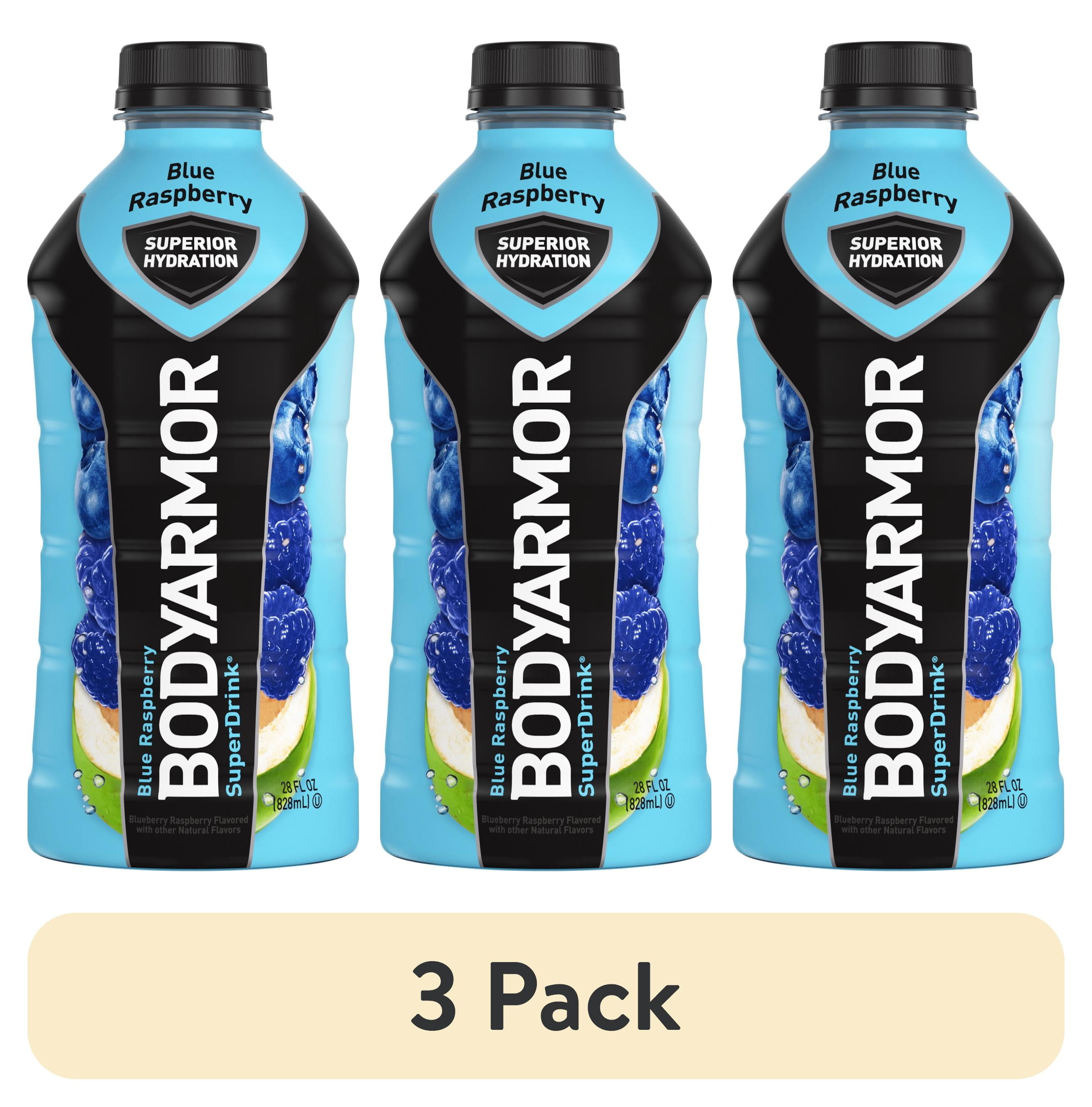 (3 pack) BODYARMOR SuperDrink Blue Raspberry Sports Drink, 28 fl oz ...