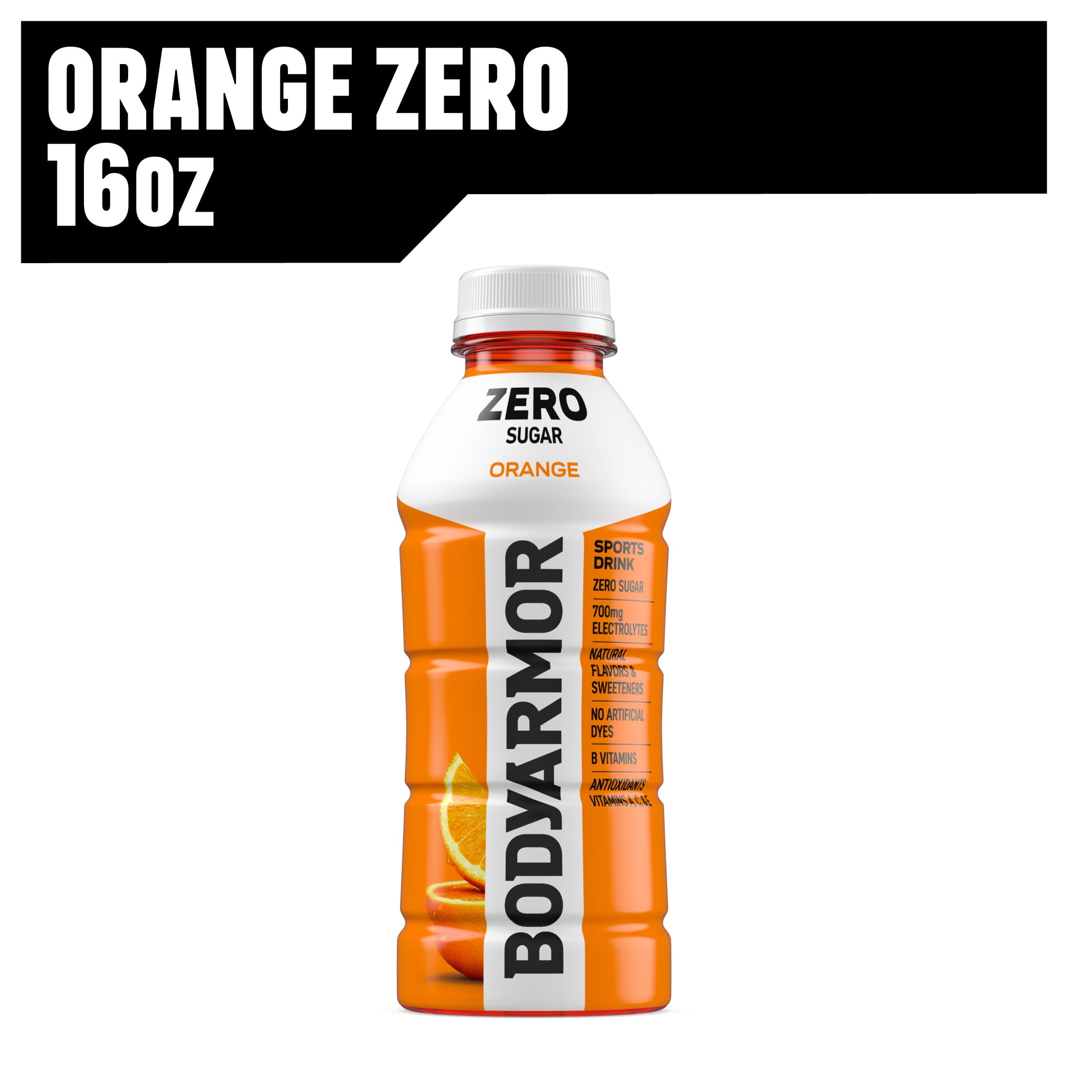 BODYARMOR Zero Sugar Orange Electrolyte Sports Drink, 16 fl oz Bottle ...