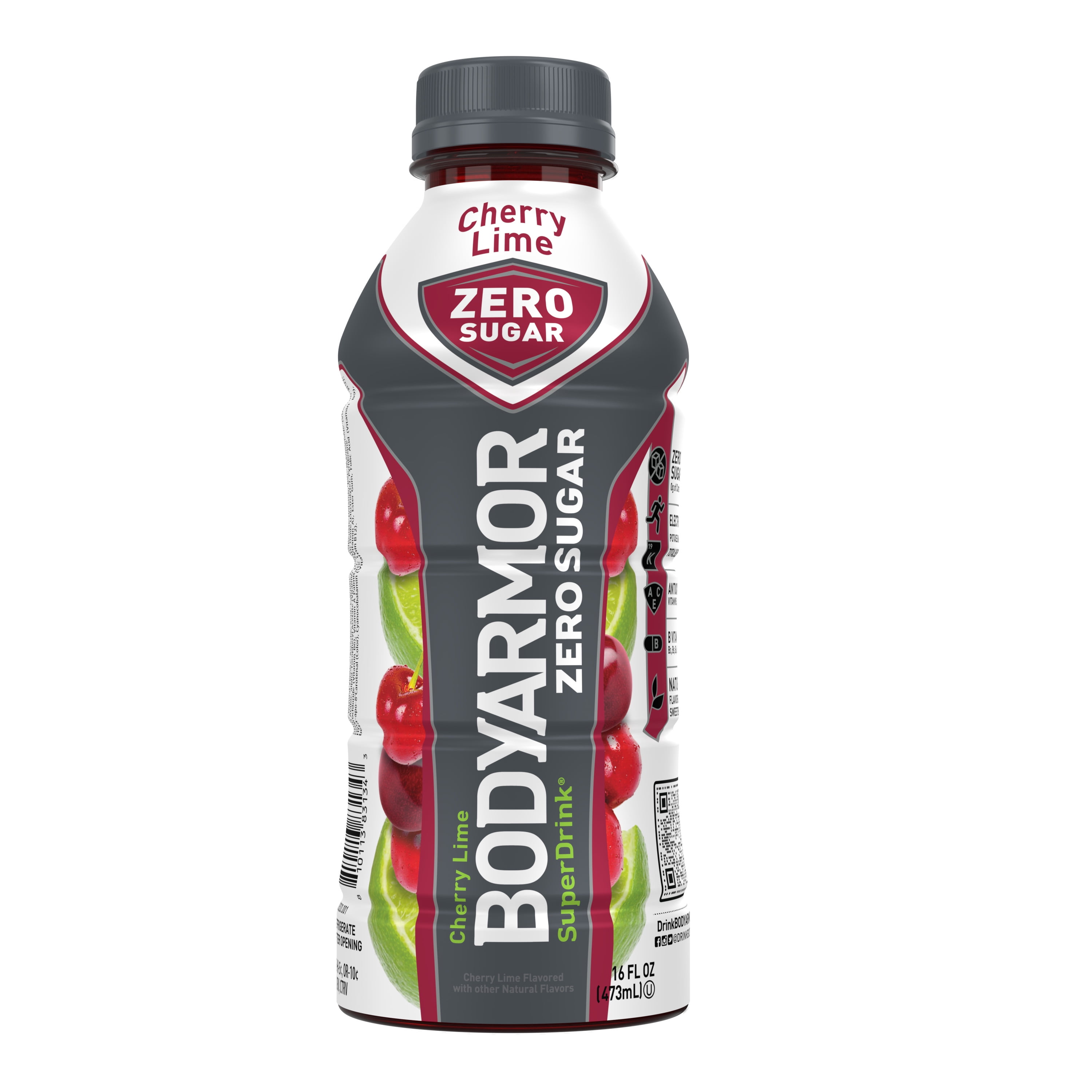 (8 pack) BODYARMOR Zero Cherry Lime Bottled Electrolyte Sports Drink ...