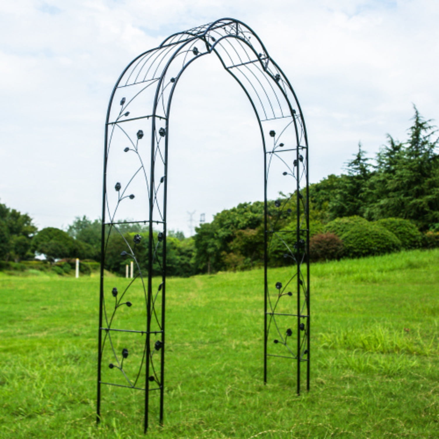 BOFANG 8-Styles Metal Garden Arch Trellis - Galvanized Steel,Plant ...