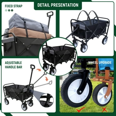 ULINE Large Foldable Outdoor Utility Wagon - Collapsible Cart for ...