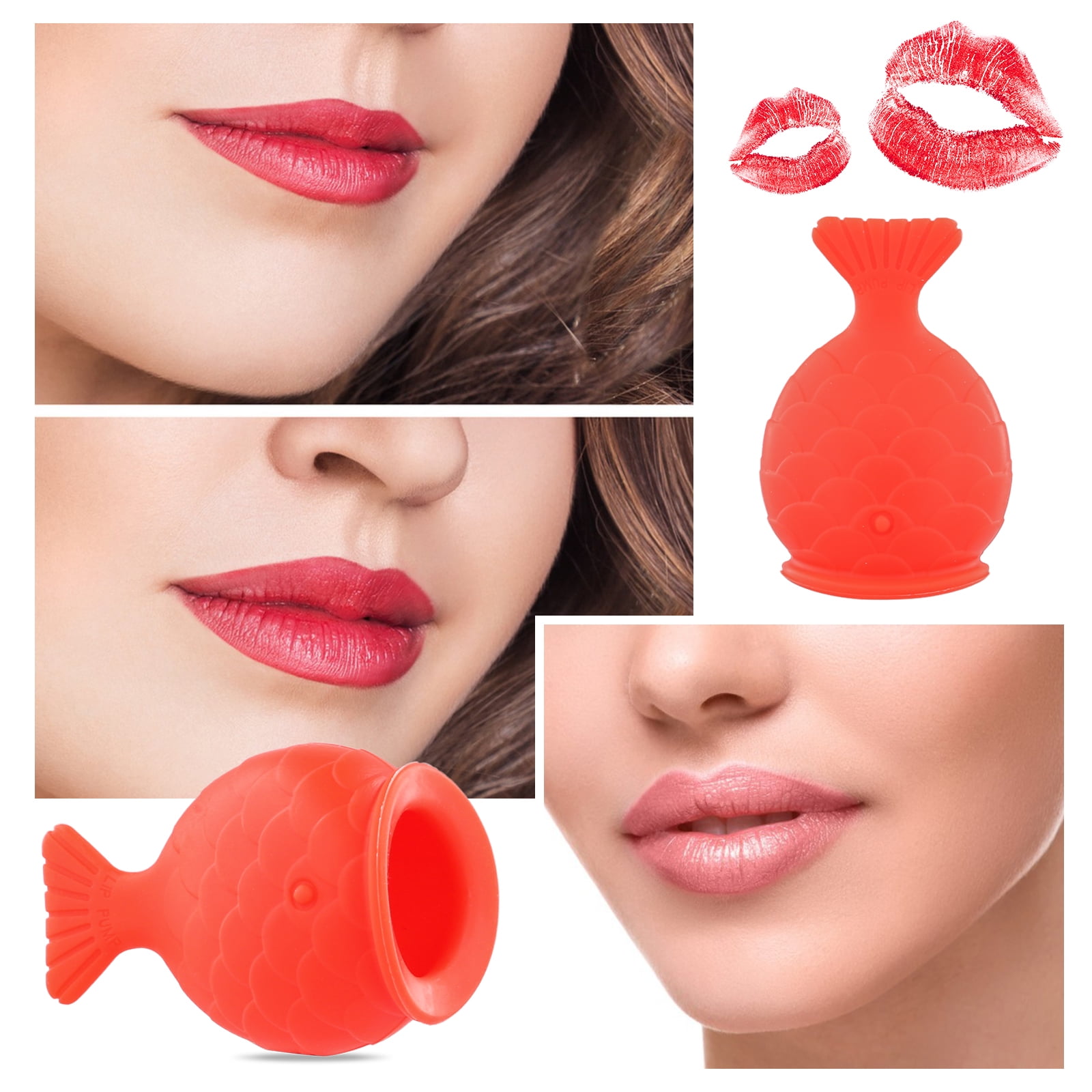 BOFEER Lip Plumping Big Sexy Mouth Soft Silicone Pout Lips Enhancer ...