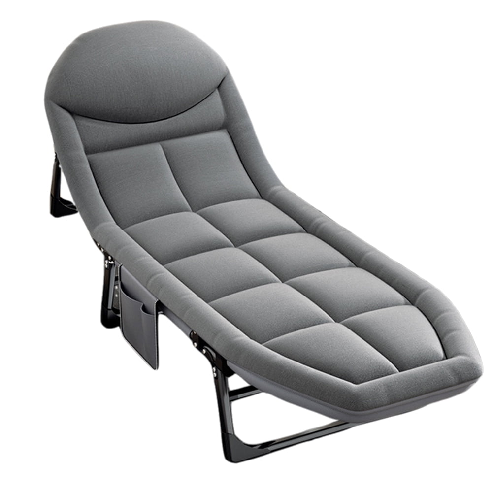 BOFEER Portable Outdoor Backrest Bed Chair Balcony Single Folding Bed ...