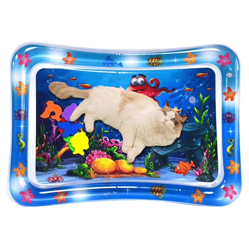 BOFEER Sensory Water Play Mat with Fish Water Sensory Play Mat Tummy ...