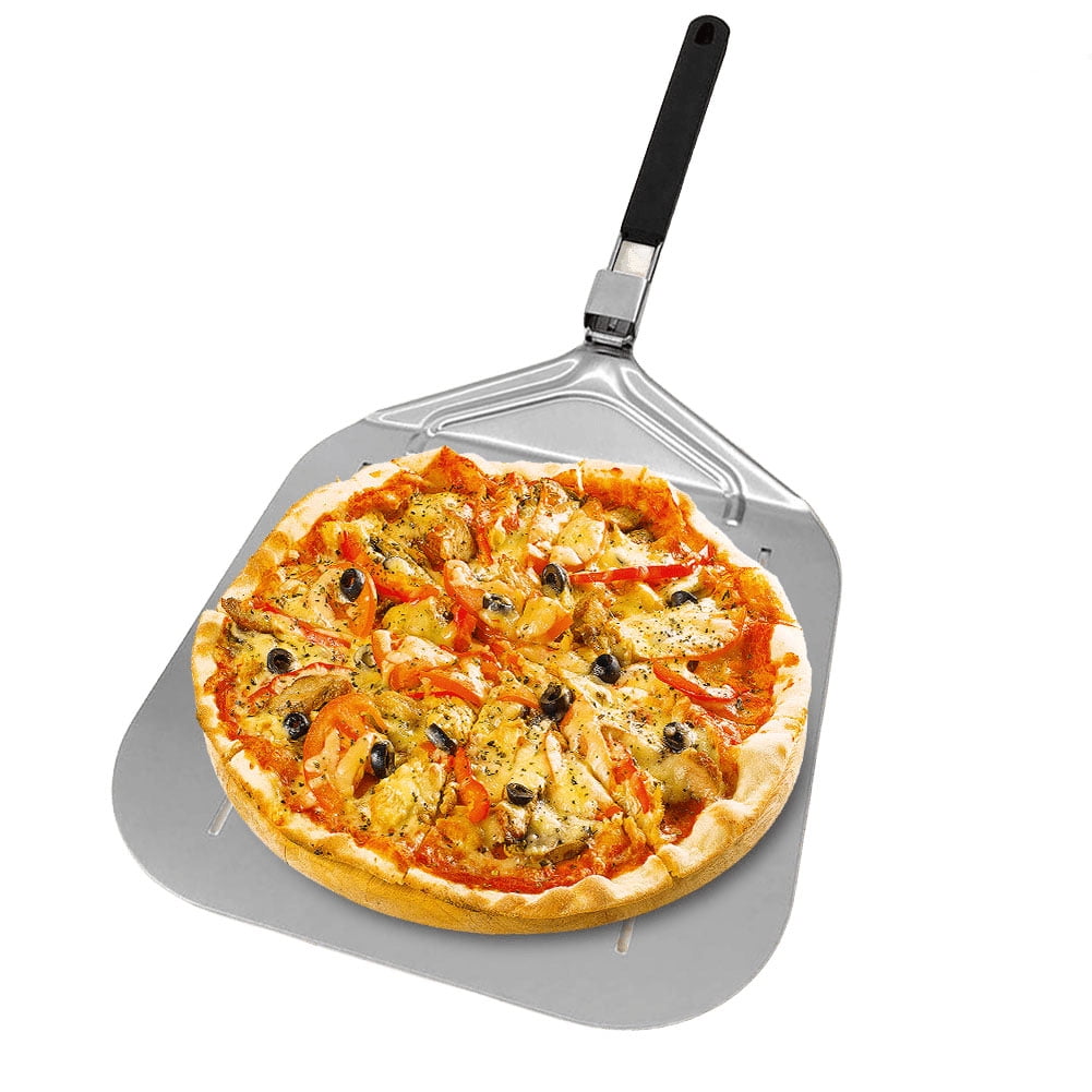 BOFEER Stainless Steel Rectangular Pizza Shovel with Foldable Handle ...