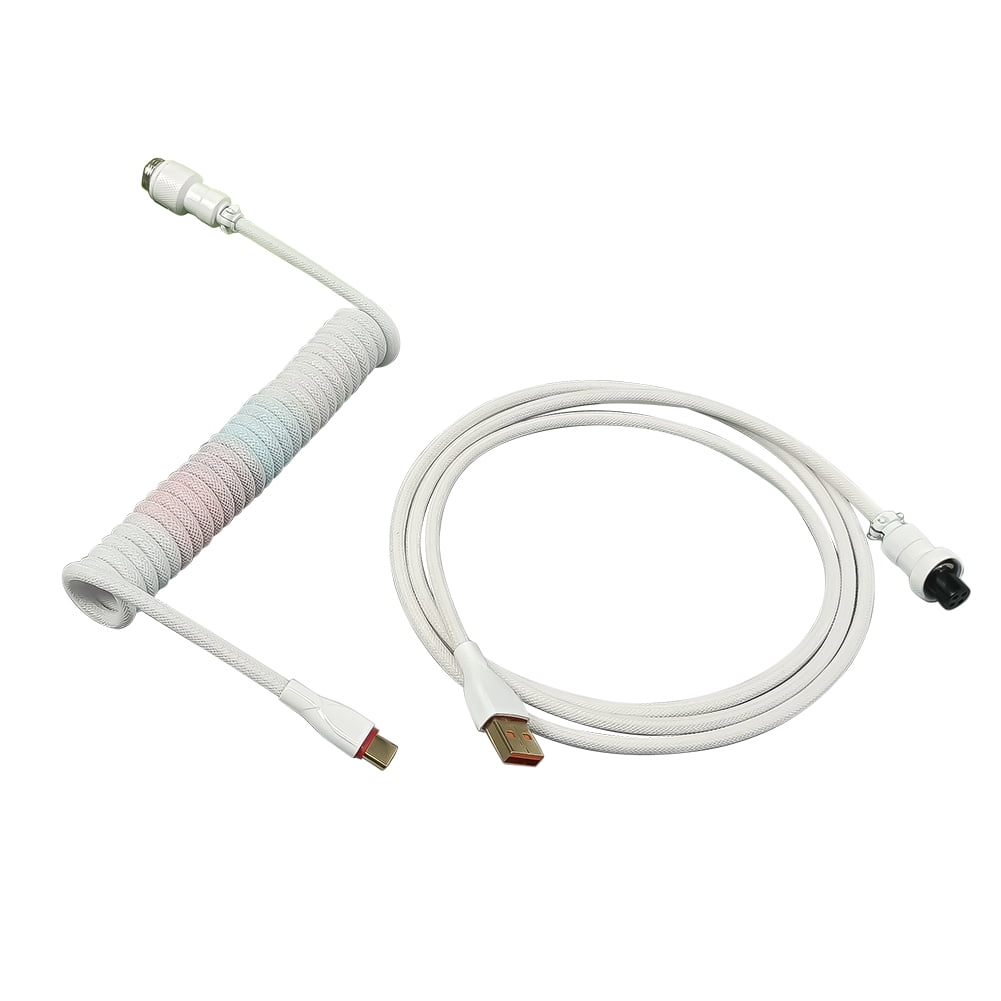 BOFEER Type-C To USB Coiled Aviator Keyboard Cable Aluminum Alloy Woven ...