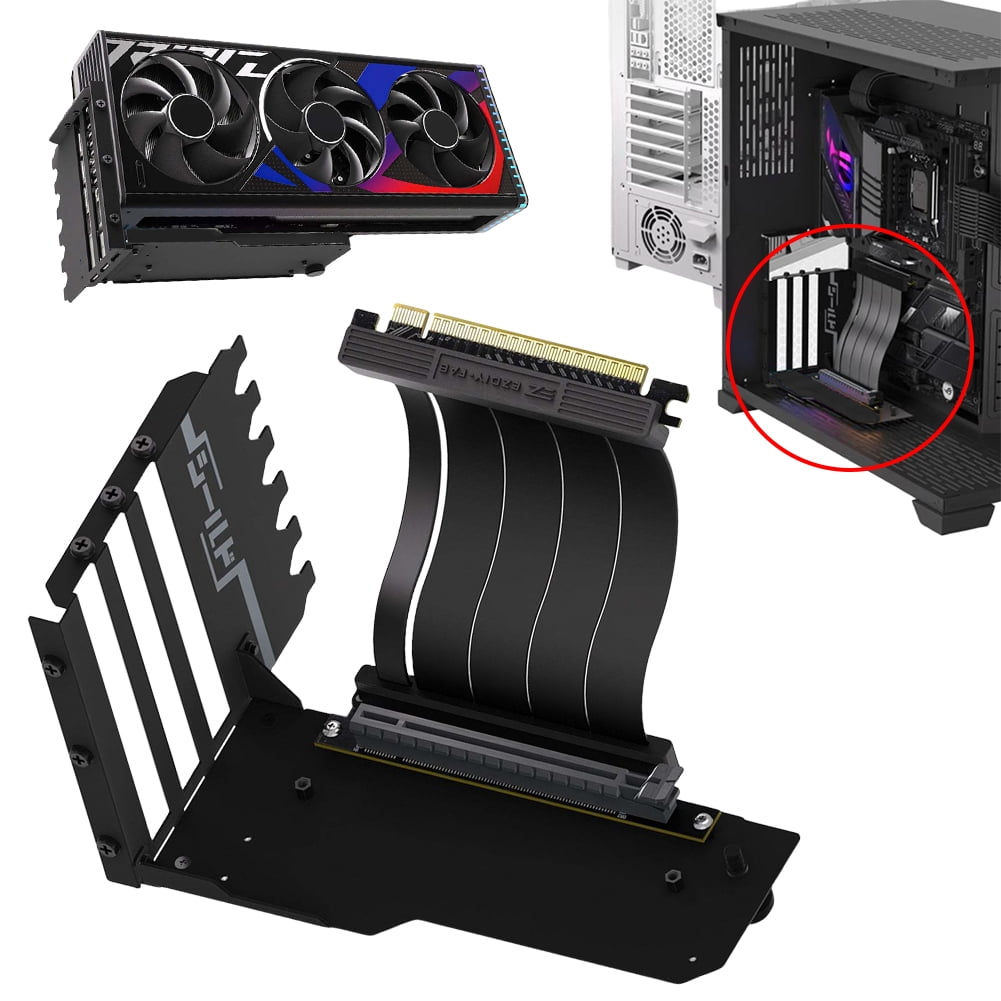 BOFEER Vertical GPU Mounting Bracket with 15cm PCI-E 4.0 X16 Riser ...