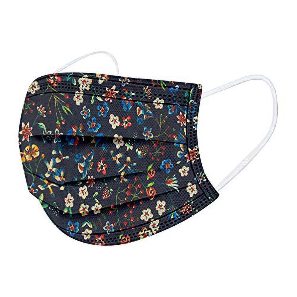 BOFFO 50 Pack Spring flowers Face_Masks with 3 Layer Face Filter with ...