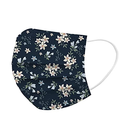 BOFFO 50 Pack Spring flowers Face_Masks with 3 Layer Face Filter with ...