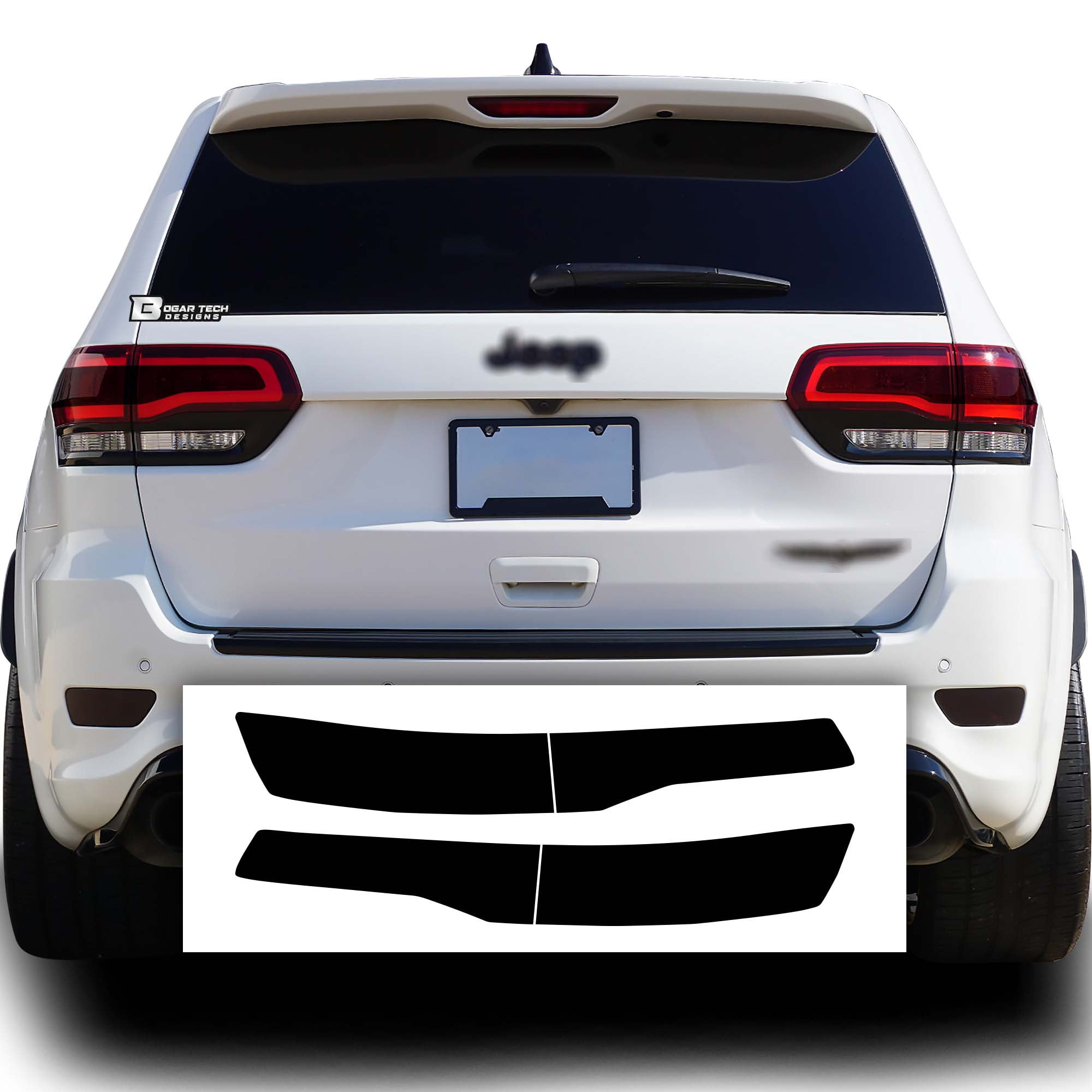 BOGAR TECH DESIGNS Rear Tail Light Hawk Eye Overlay Tint Cover Sticker ...