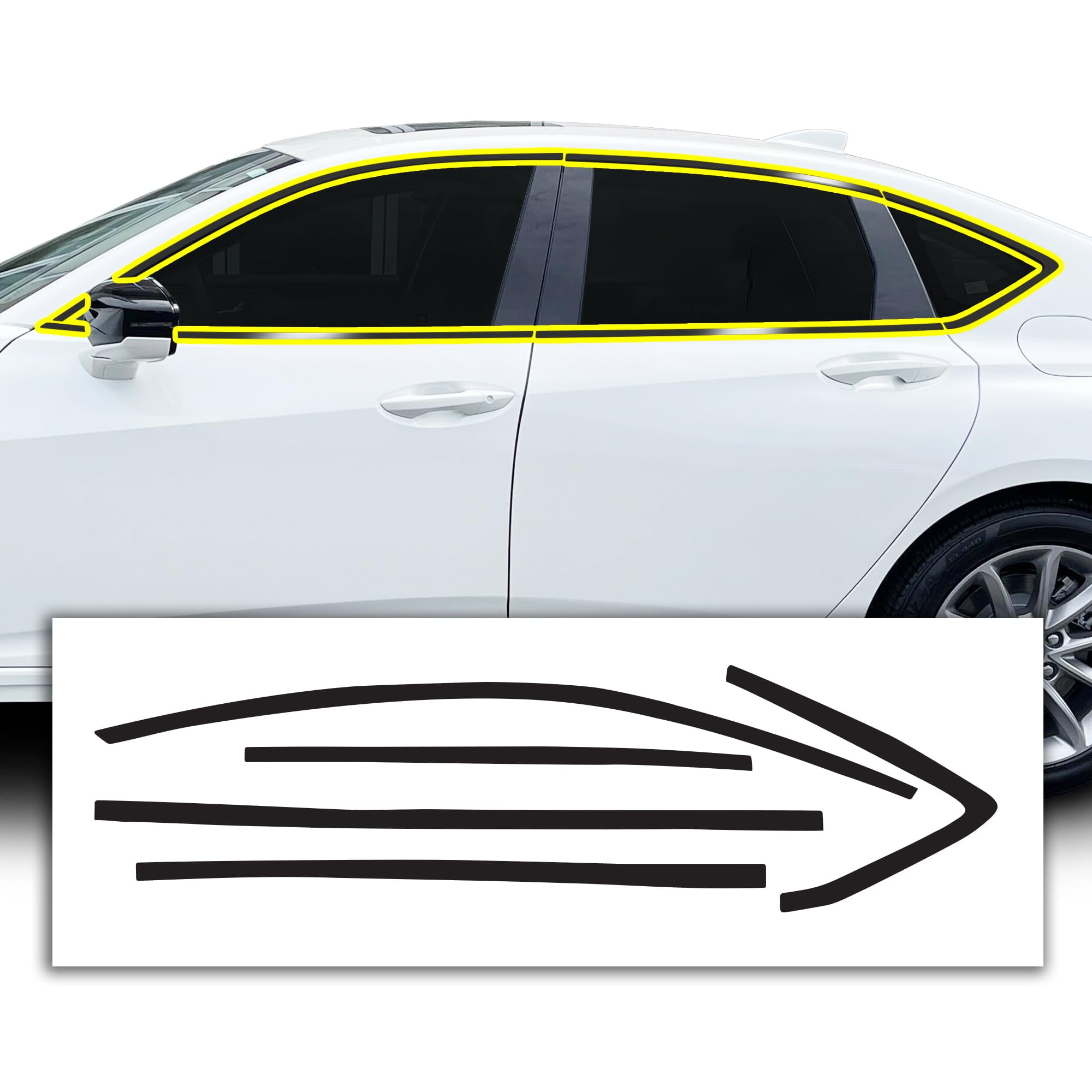 BOGAR TECH DESIGNS Side MMF7 Window Chrome Delete Overlay Compatible ...