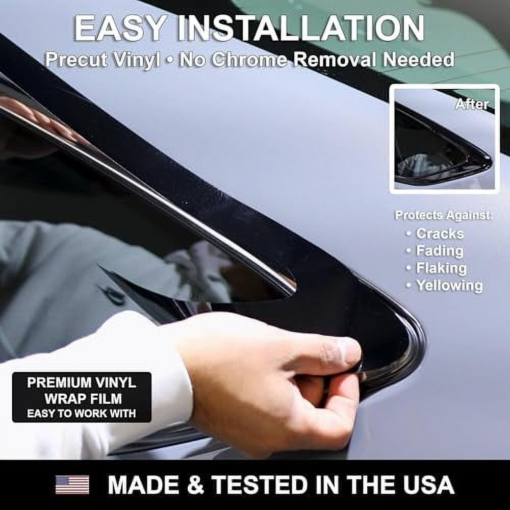 BOGAR TECH DESIGNS Side Window Chrome Delete Vinyl Film Replacement ...