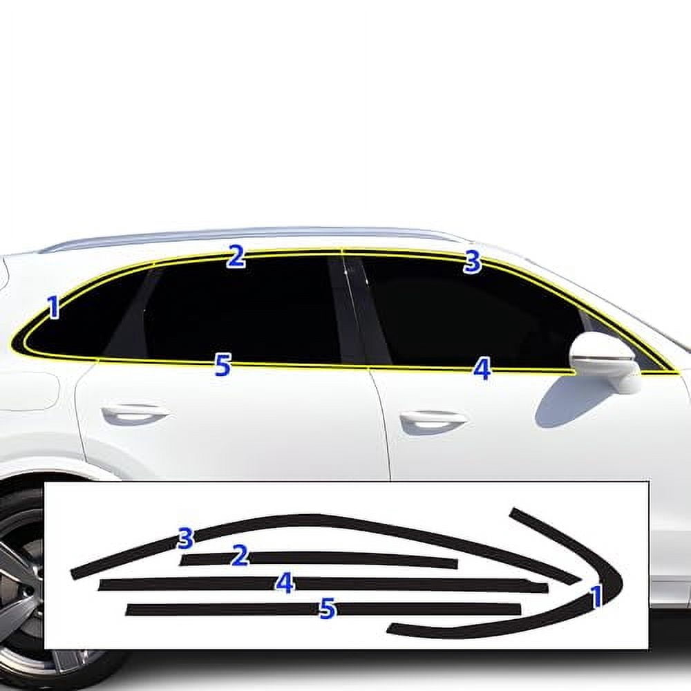 BOGAR TECH DESIGNS Side Window Trim Chrome Delete Overlay Compatible ...