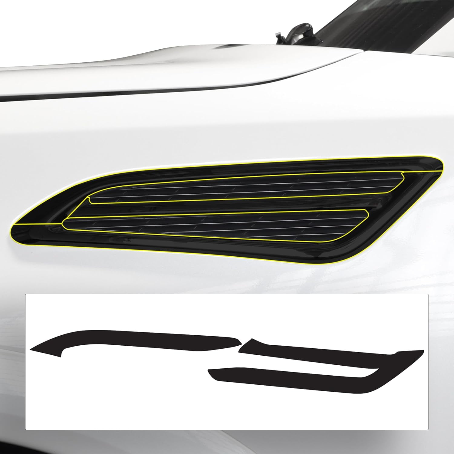 BOGAR TECH DESIGNS for Nissan Armada 2021-2024 Side Badge Chrome Delete Overlay, Gloss Black ...