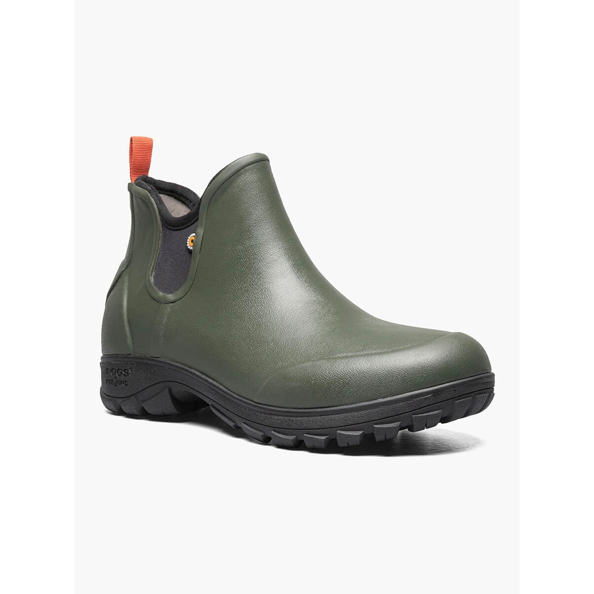 BOGS Men's Sauvie Slip On Insulated Waterproof Rain Boot Dark Green ...