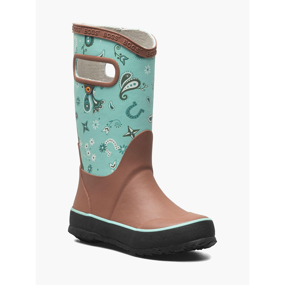 BOGS Unisex Kids' Rainboot Western Rain Boots Turquoise Multi - 72994 ...