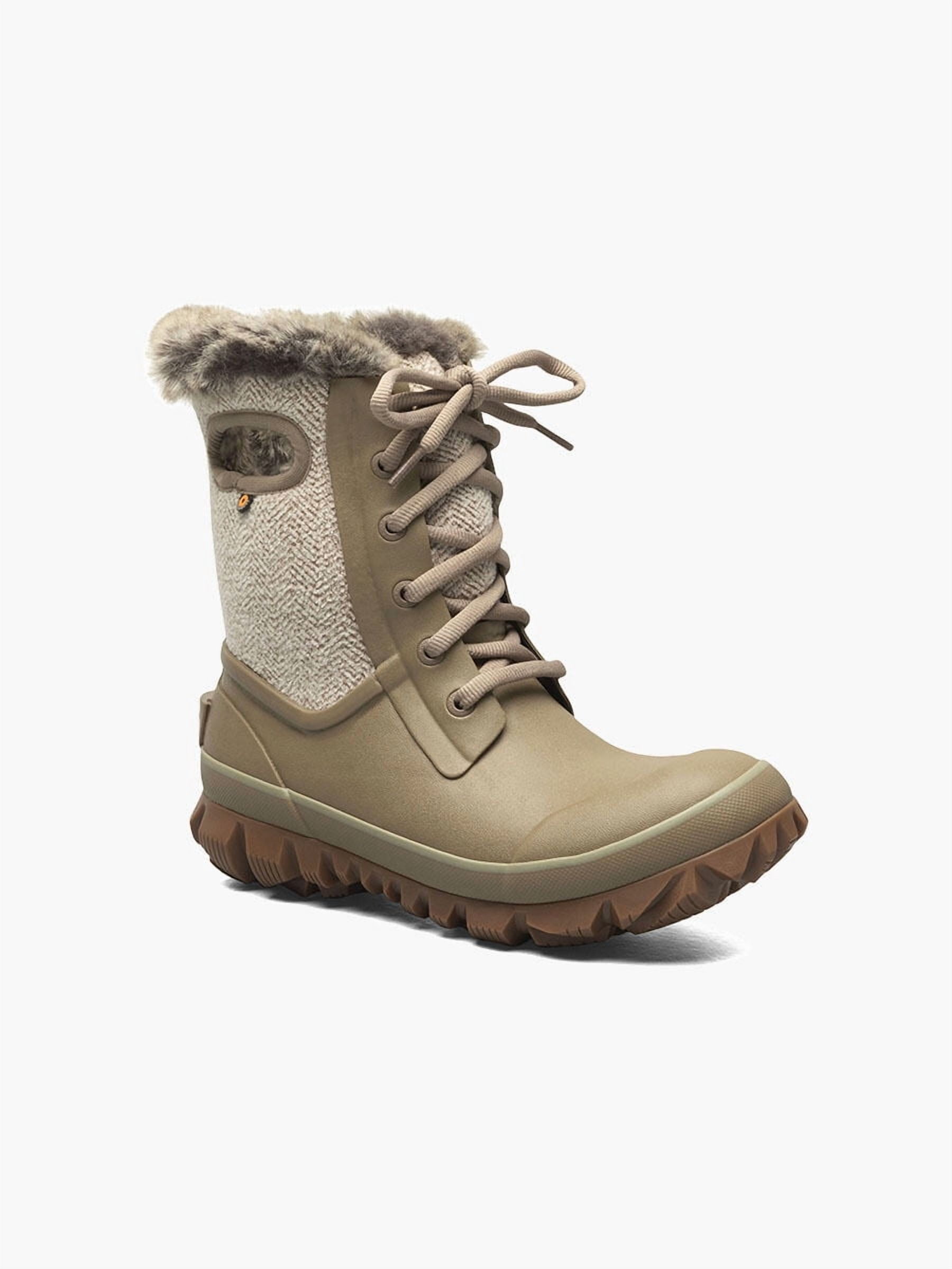 BOGS Women's Waterproof Arcata Cozy Chevron Winter Boots Taupe - 72844 ...
