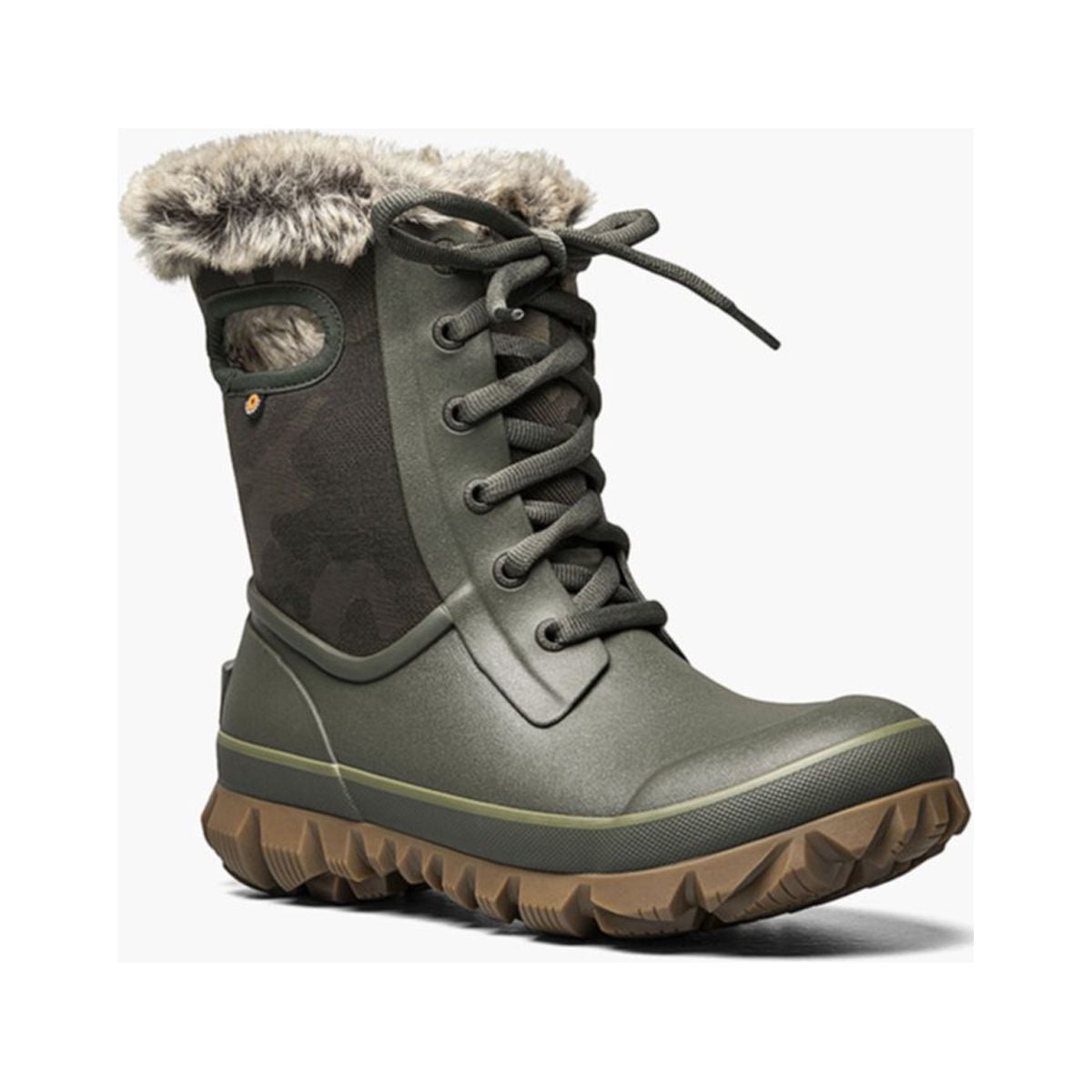 BOGS Women's Arcata Tontal Camo Waterproof Lace Up Snow Boots Dark ...