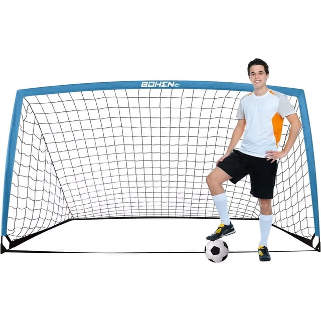 BOHEN 9x5 ft Portable Kids Soccer Goal for Backyard Large Practice ...