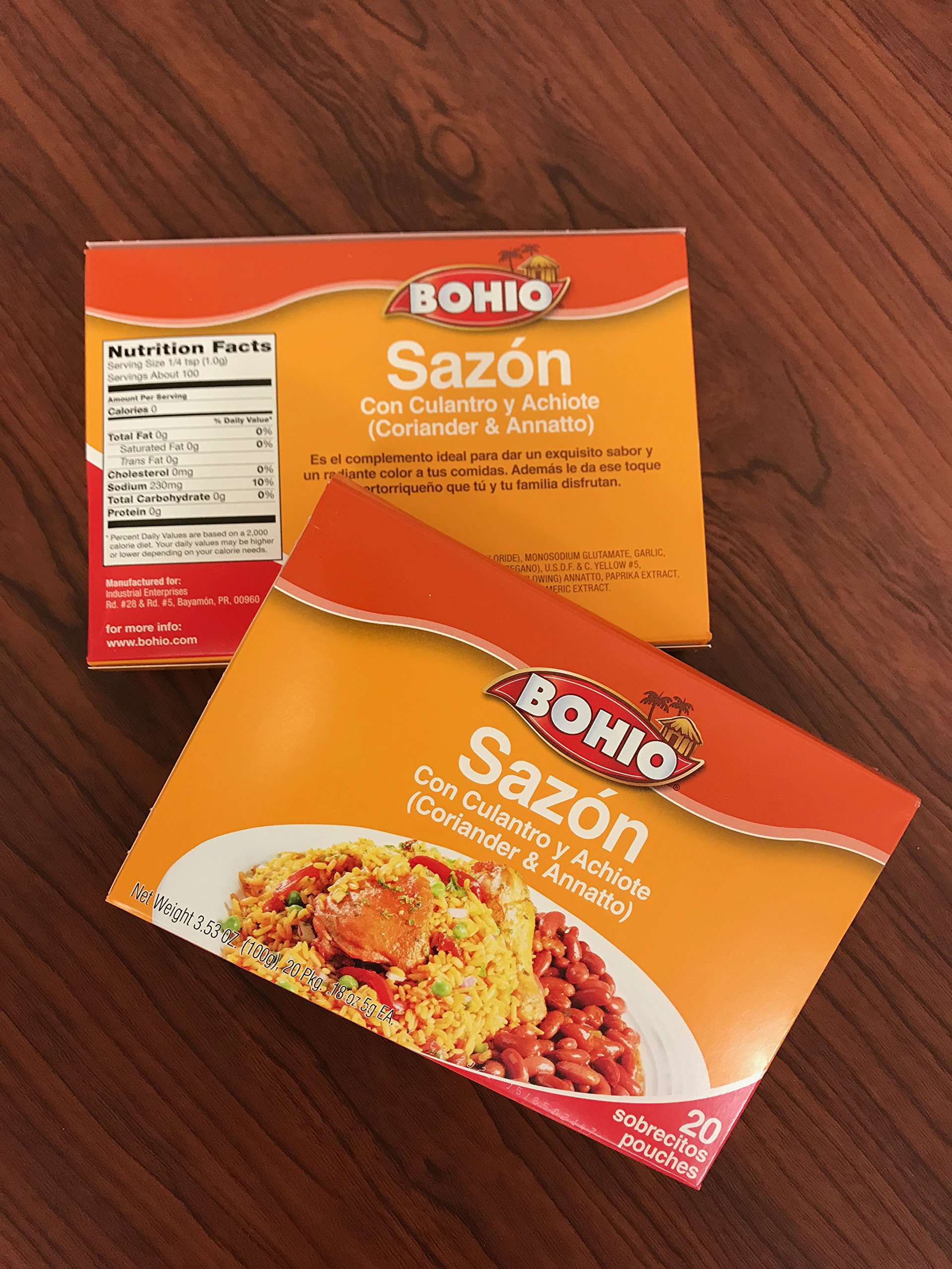 BOHIO SAZON con Culantro DHF10 y Achiote (Coriander & Annatto) - 20 ...