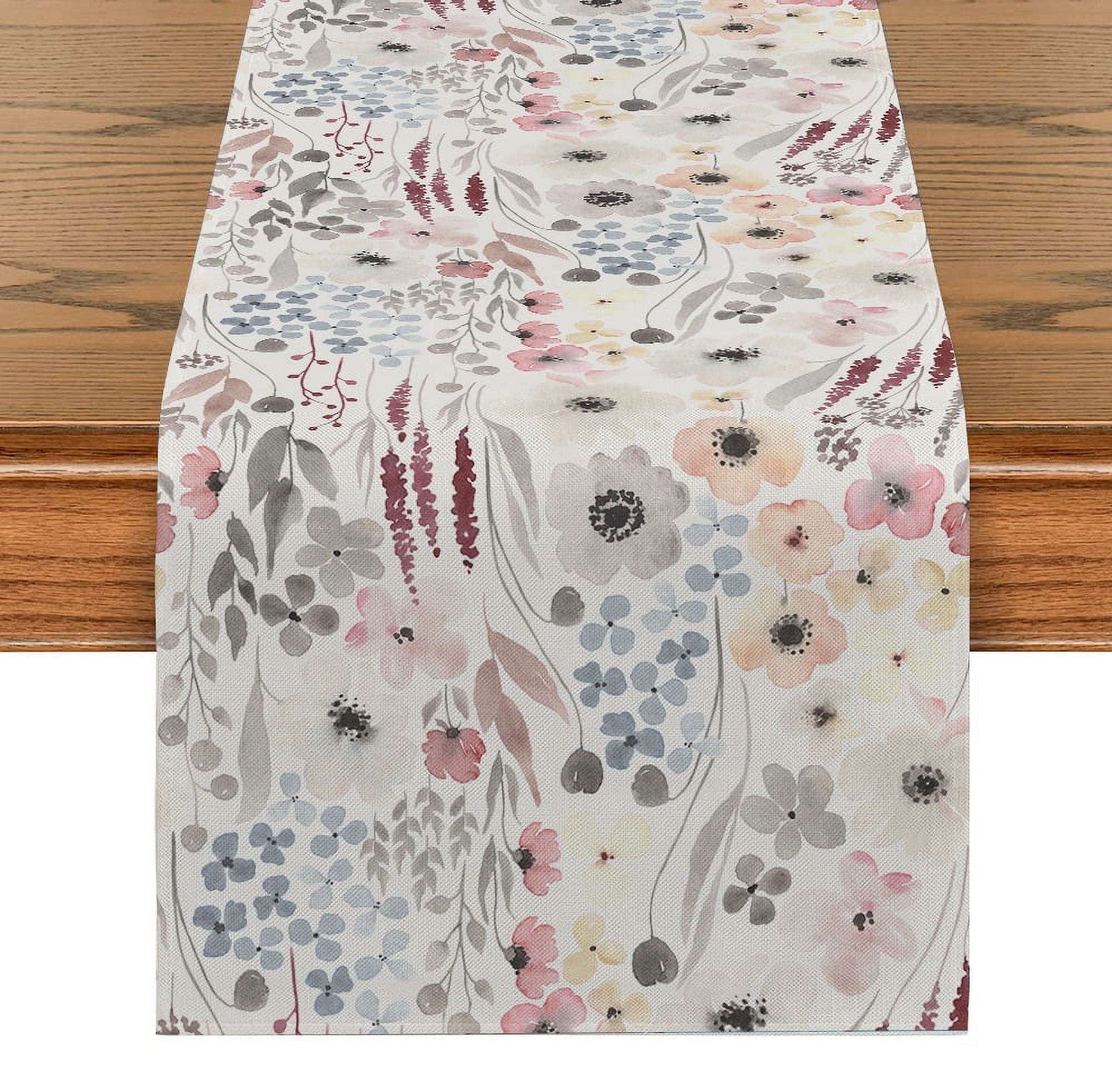 BOHO Individual Cloth for Table Runner Silver Flower Wedding Table ...