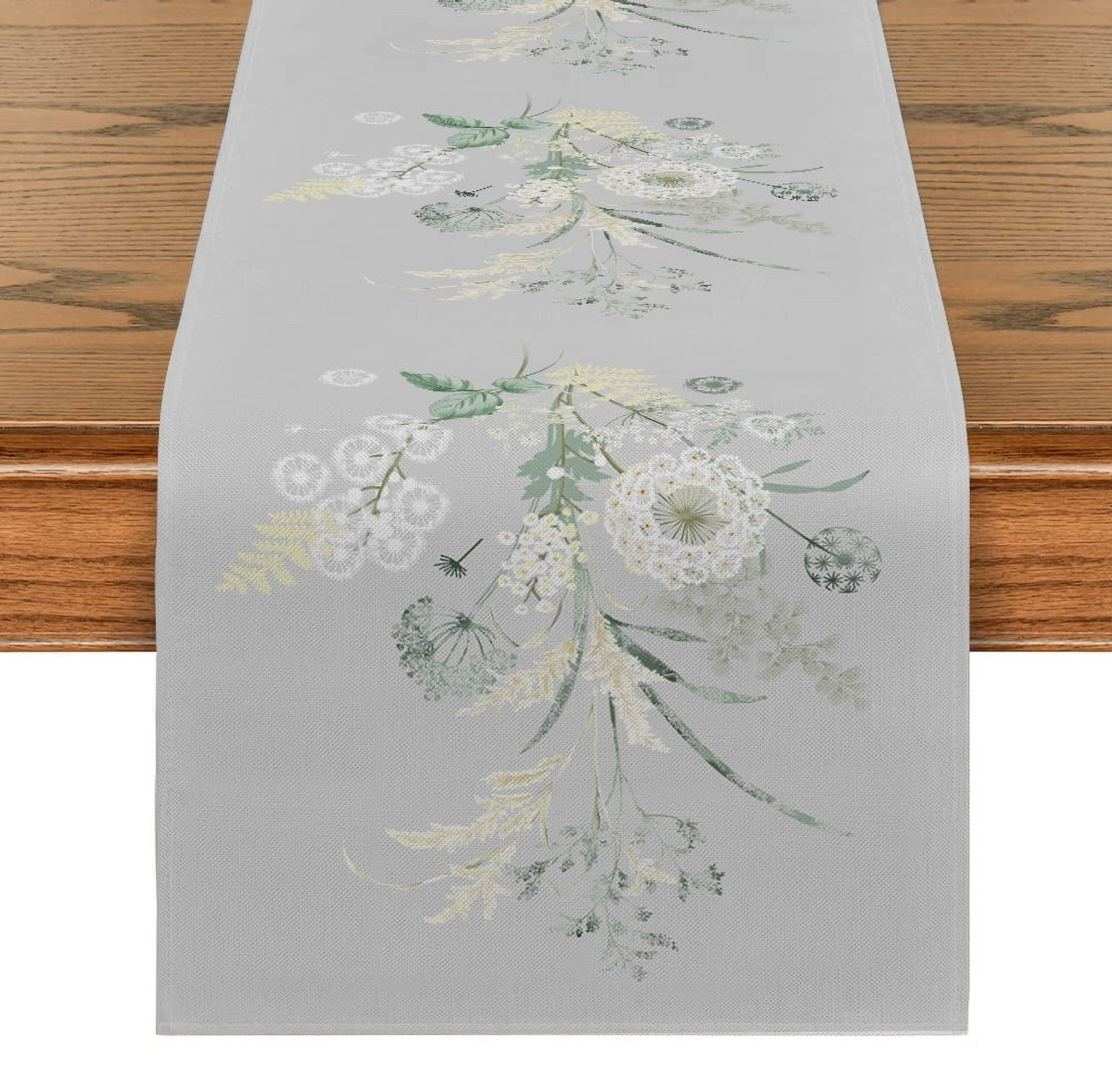 BOHO Individual Cloth for Table Runner Silver Flower Wedding Table ...