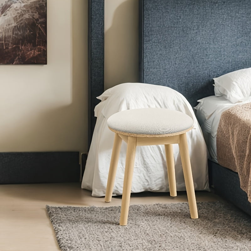 BOHOVEN Collection - Vanity Stool, Round Footstool, Upholstered Makeup ...