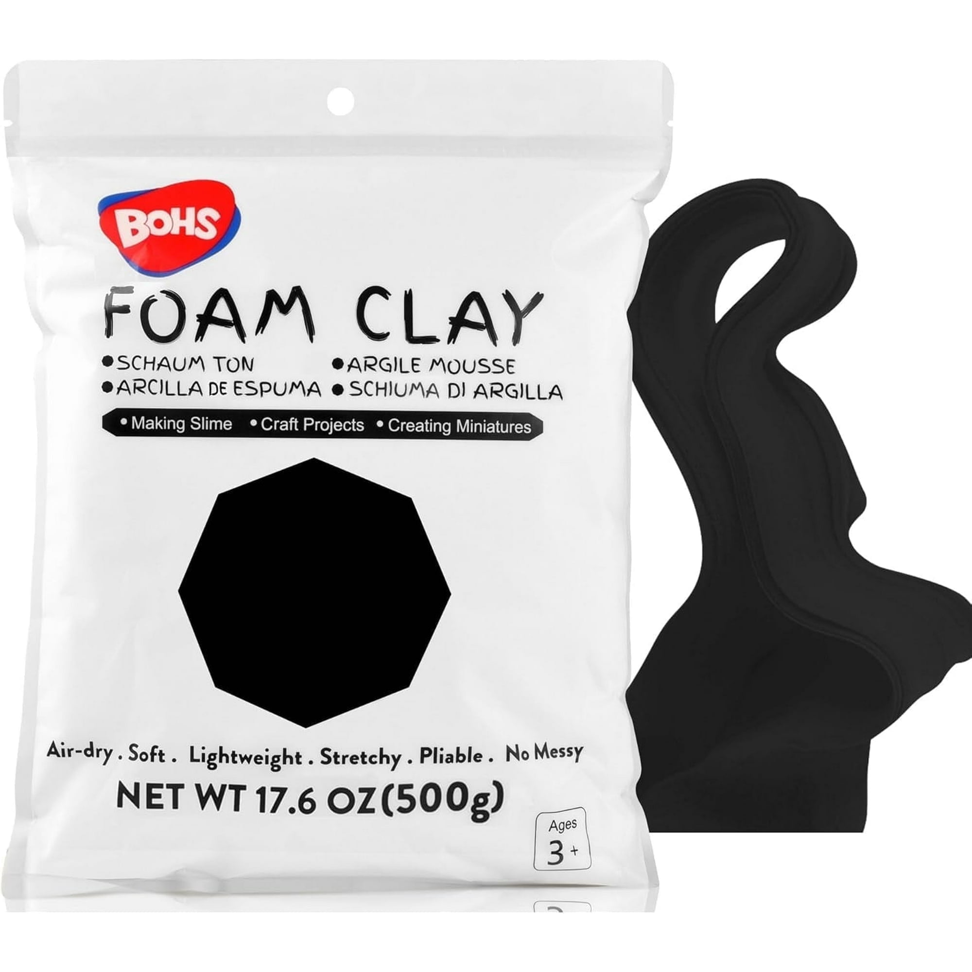 BOHS Modeling Foam Clay, 1.1 Lbs, Squishy Soft Air Dry, Suitable for ...