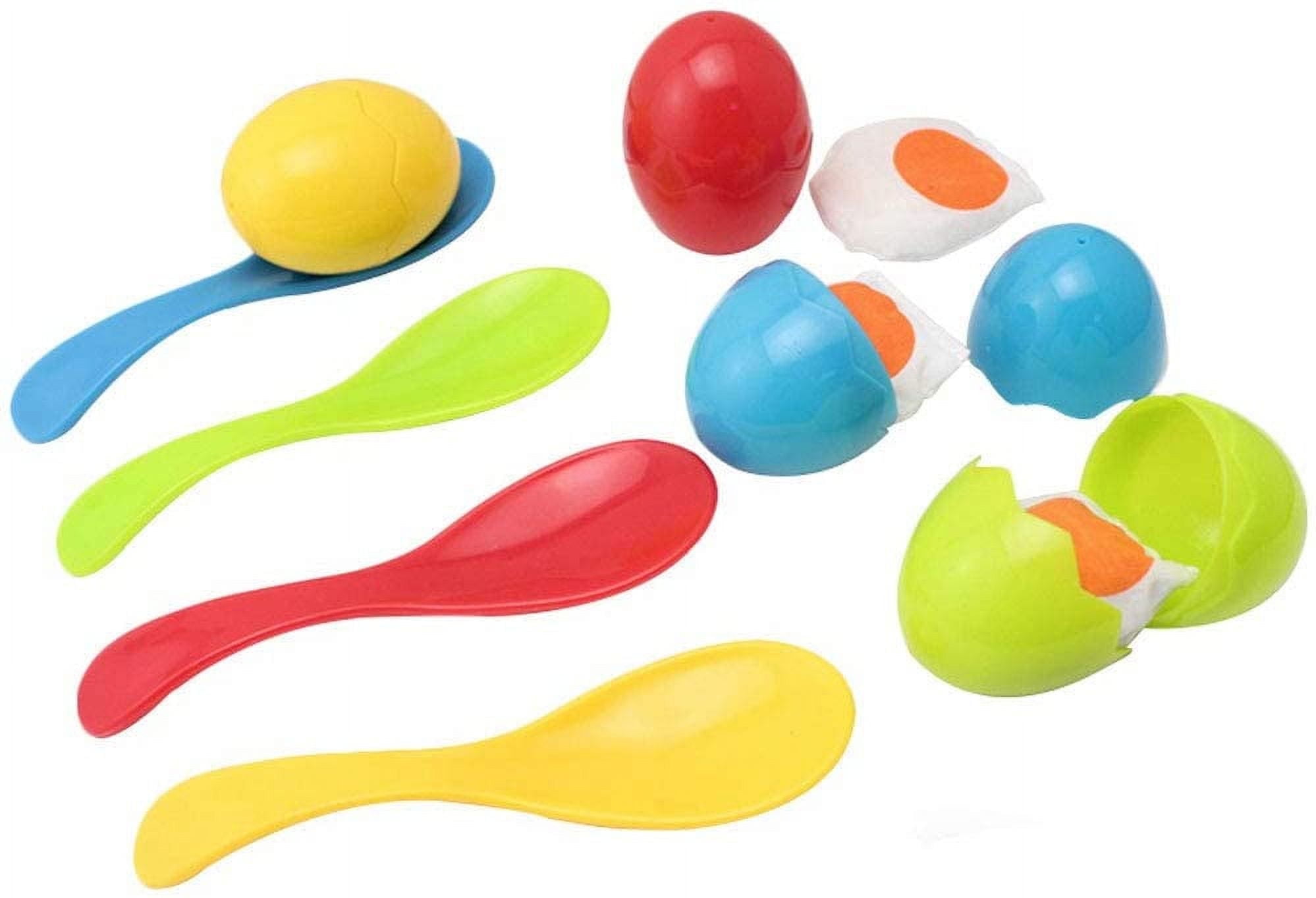 BOHS Egg and Spoon Race Game Set with Yolk - Outdoor Lawn Relay Game ...