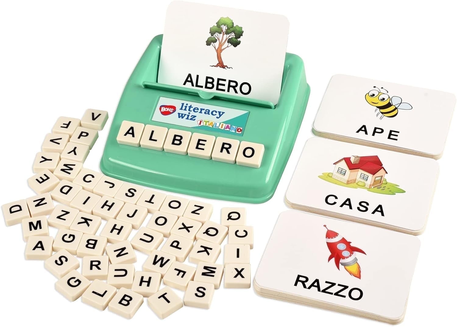 BOHS Italian Literacy Wiz Fun Game - See and Hide Spelling - 60 Flash ...