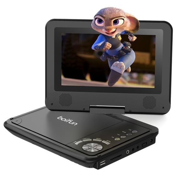 BOIFUN 9.5'' Portable DVD Player for Kids, 7.5'' Swivel Screen, 5h ...