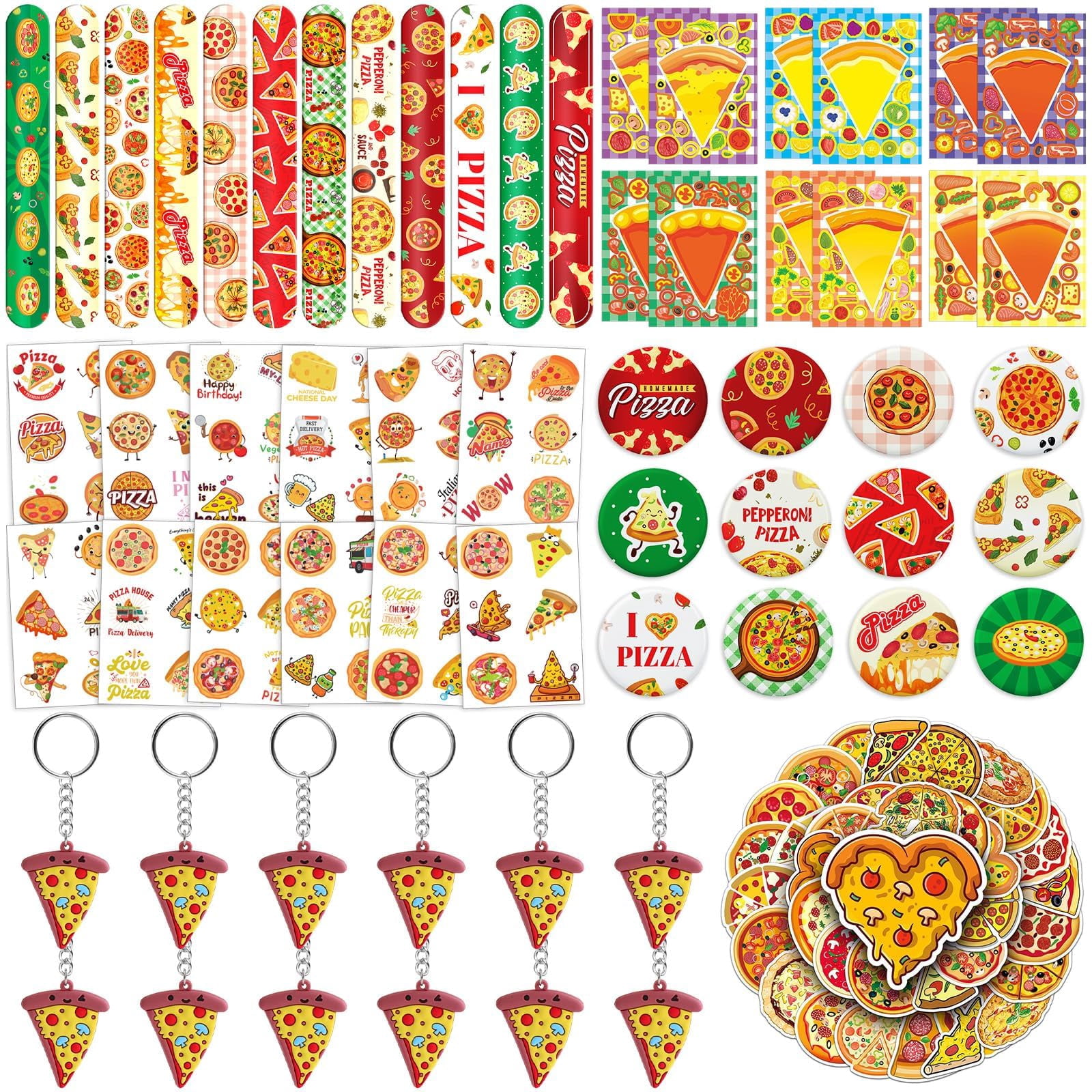 BOIKOKY 110Pcs Pizza Party Favors for Kids - Pizza Party Decorations ...