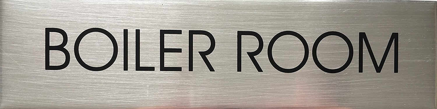 BOILER ROOM SIGN (BRUSHED ALUMINUM) - Walmart.com