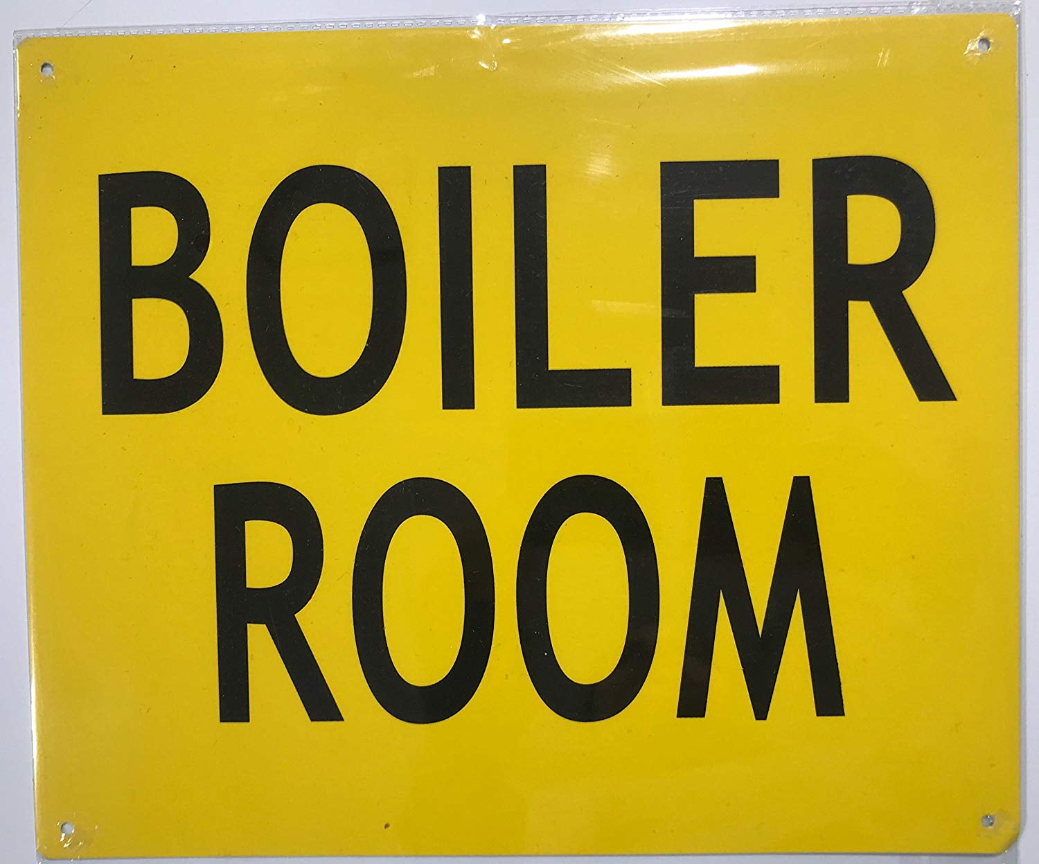 BOILER ROOM SIGN - Yellow (Aluminium Reflective !!! Signs, RED 10x12 ...