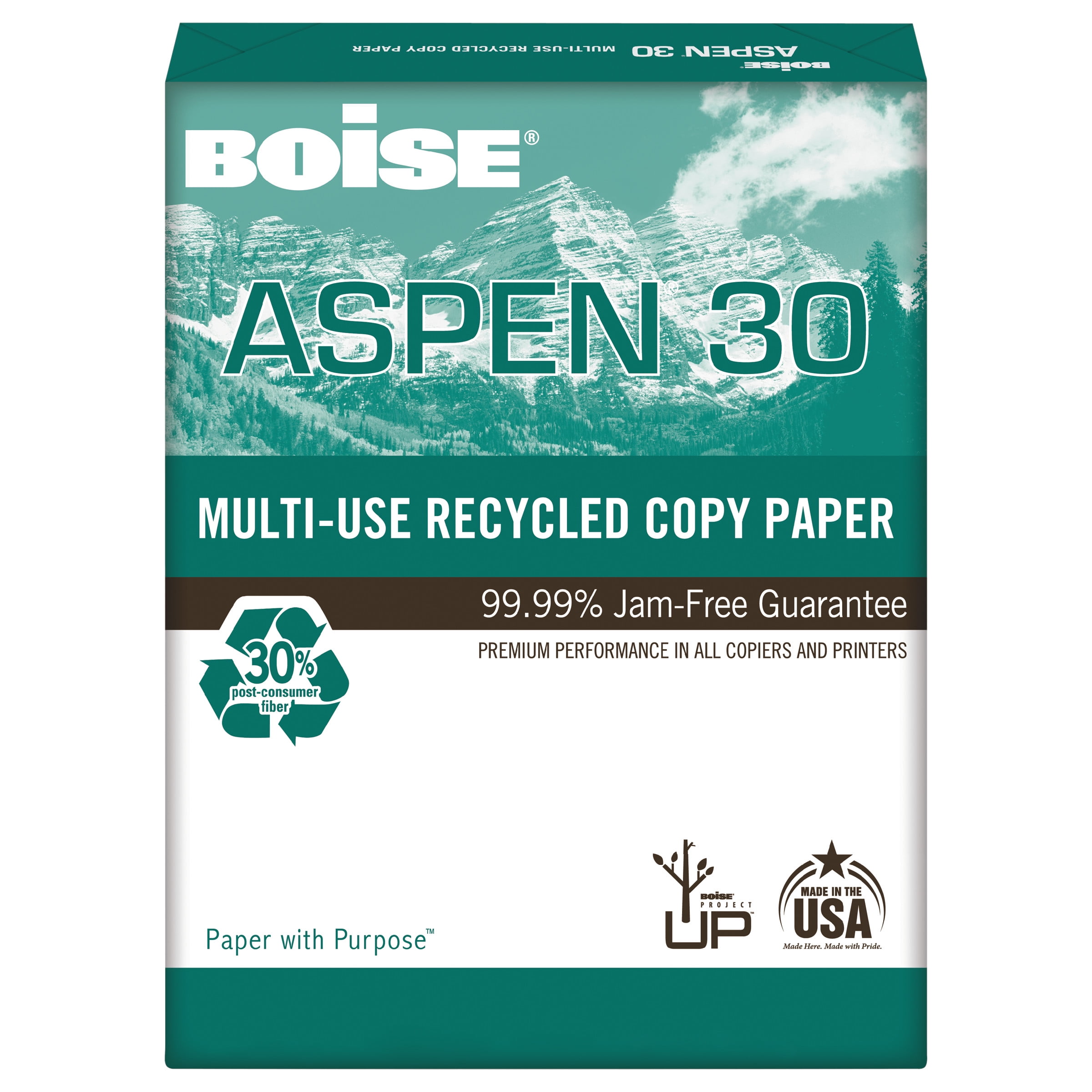 BOISE Aspen 30% Recycled Paper, 8.5"x14" Legal, 92 Bright, 20lb, 10 ...