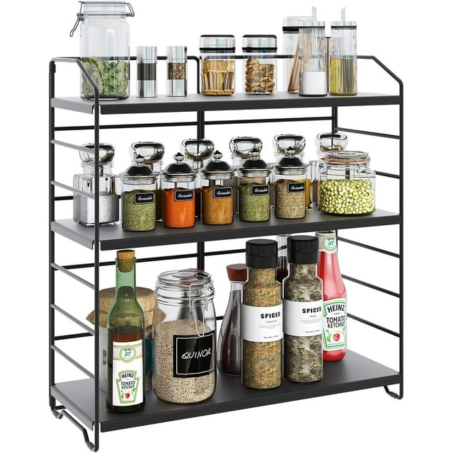 BOIVSHI Bathroom Countertop Organizer 3 Tier Adjustable Spice Rack ...