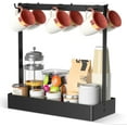 BOIVSHI Coffee Mug Holder Organizer with Movable Hooks and Storage Rack ...